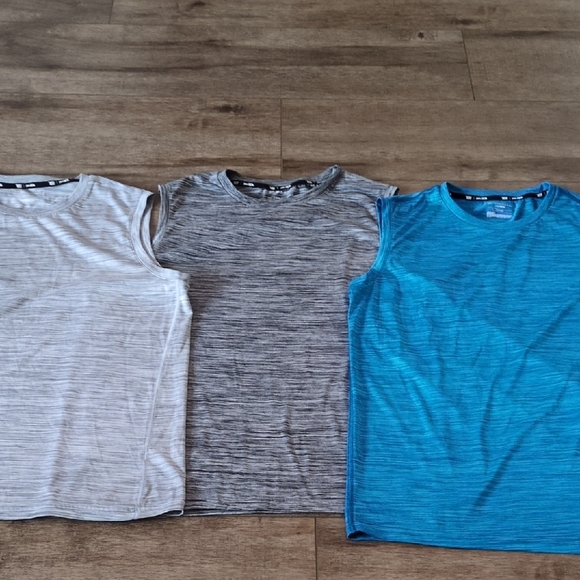 tek gear | Shirts | Mens Sleeveless Shirt Set Gray Black And Blue ...